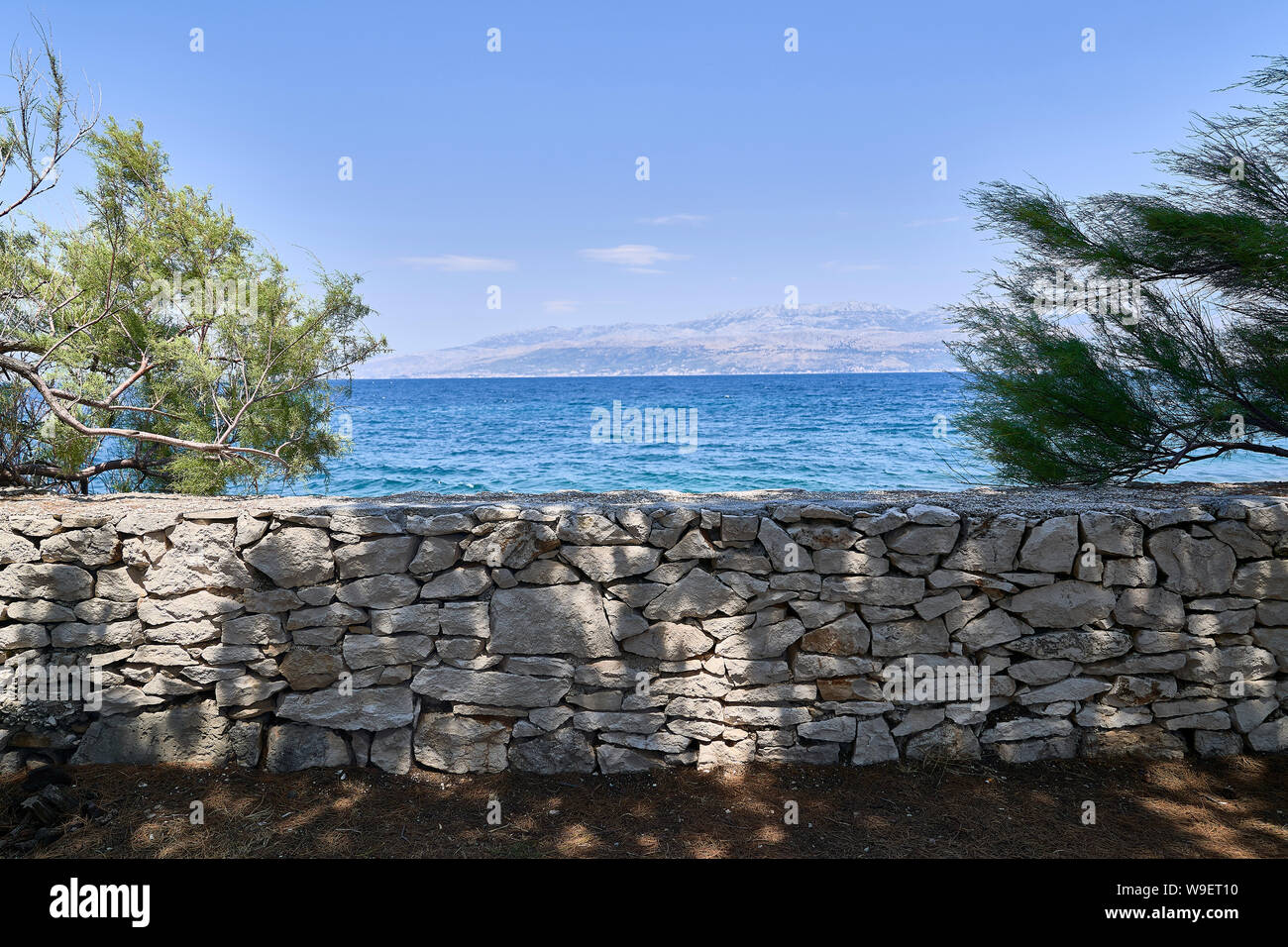Beach in the area of Supetar. Brac island . Croatia Stock Photo - Alamy