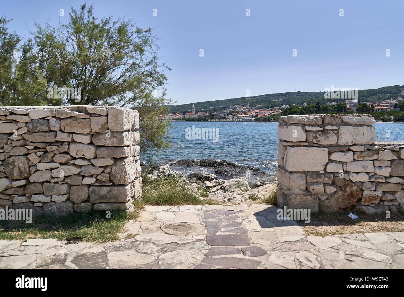 Beach in the area of Supetar. Brac island . Croatia Stock Photo - Alamy