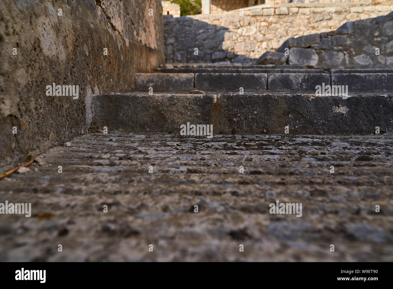 Stone stairway in a medieval city Stock Photo - Alamy