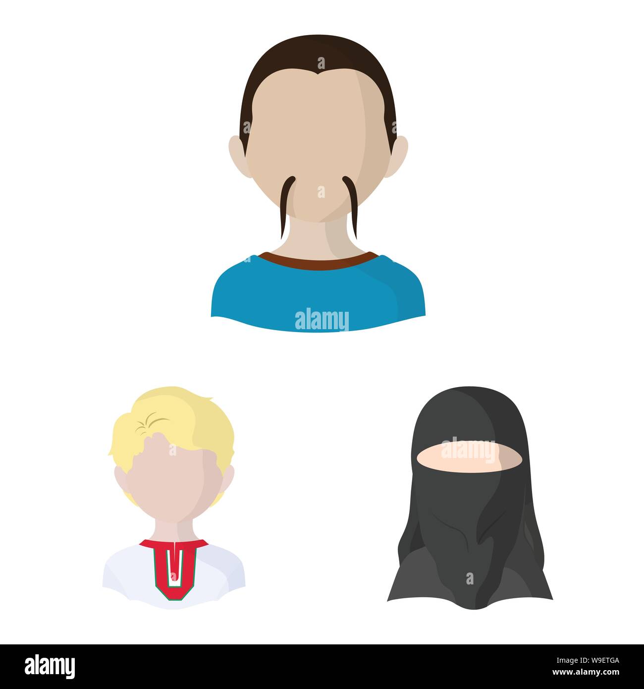 Vector design of nation and race symbol. Collection of nation and user ...