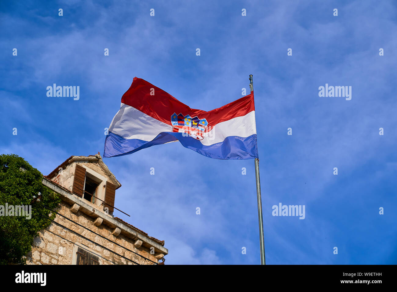 Buildings in Lozisca . Brac island. Croatia Stock Photo - Alamy