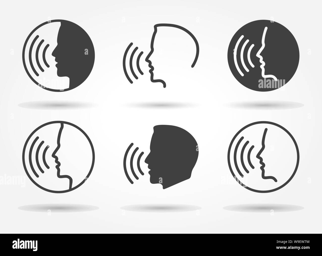 Speaking icons set Stock Vector Image & Art - Alamy