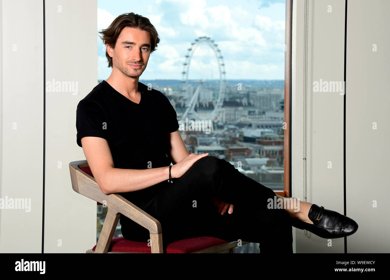 Harry Baron is pictured as the Made in Chelsea cast came together today ...