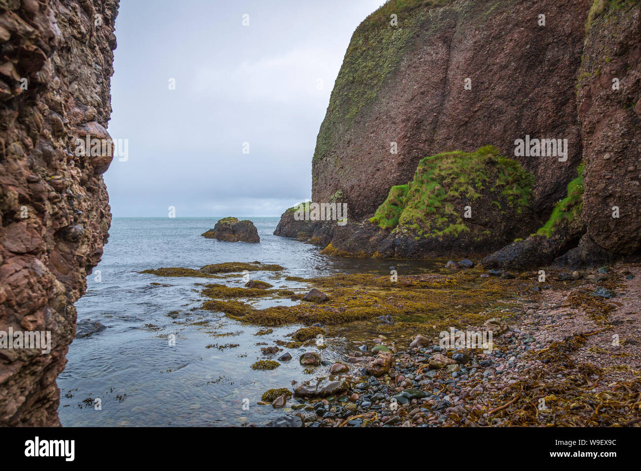 spectacular Cushendun Caves at the Antrim Coast, Northern Ireland Stock ...