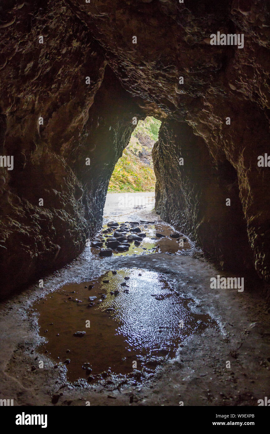 spectacular Cushendun Caves at the Antrim Coast, Northern Ireland Stock ...