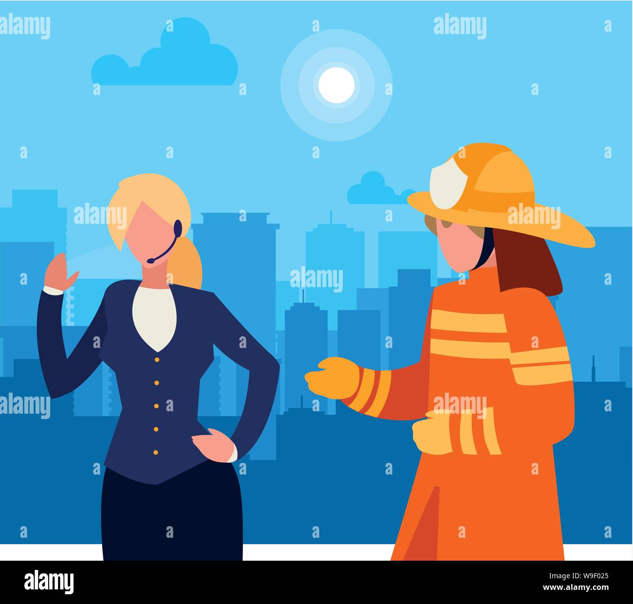 Adults workers in uniform Stock Vector Images - Alamy