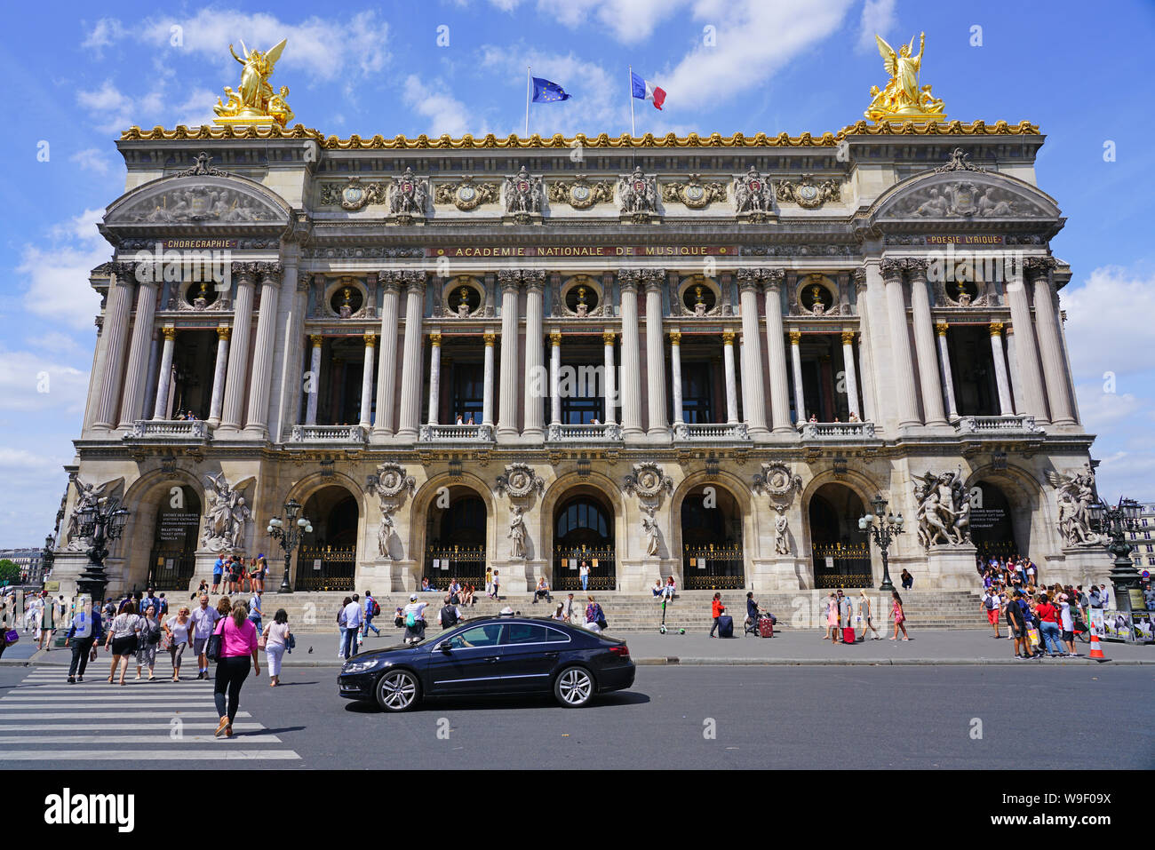 PARIS, FRANCE -19 JUL 2019- View of the Opera de Paris Palais Garnier ...