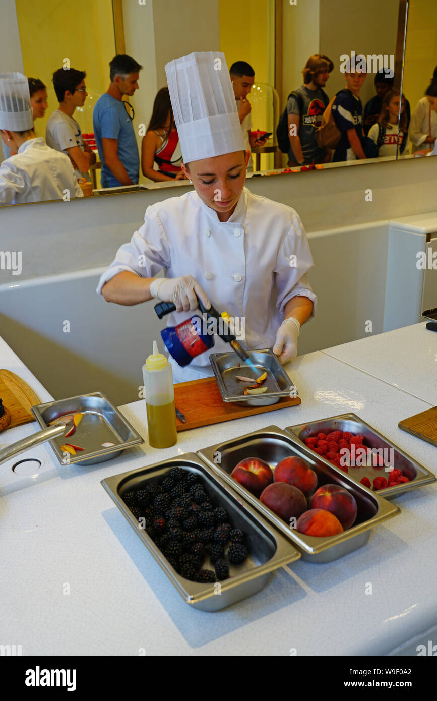 PARIS, FRANCE 19 JUL 2019- View of the pastry shop by Cedric Grolet, an ...