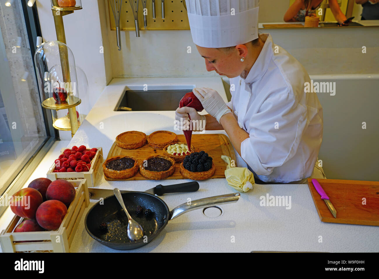 PARIS, FRANCE 19 JUL 2019- View of the pastry shop by Cedric Grolet, an ...