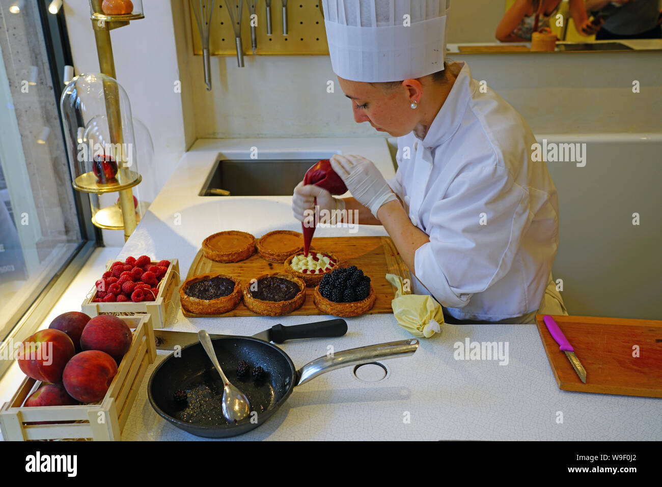 PARIS, FRANCE 19 JUL 2019- View of the pastry shop by Cedric Grolet, an ...