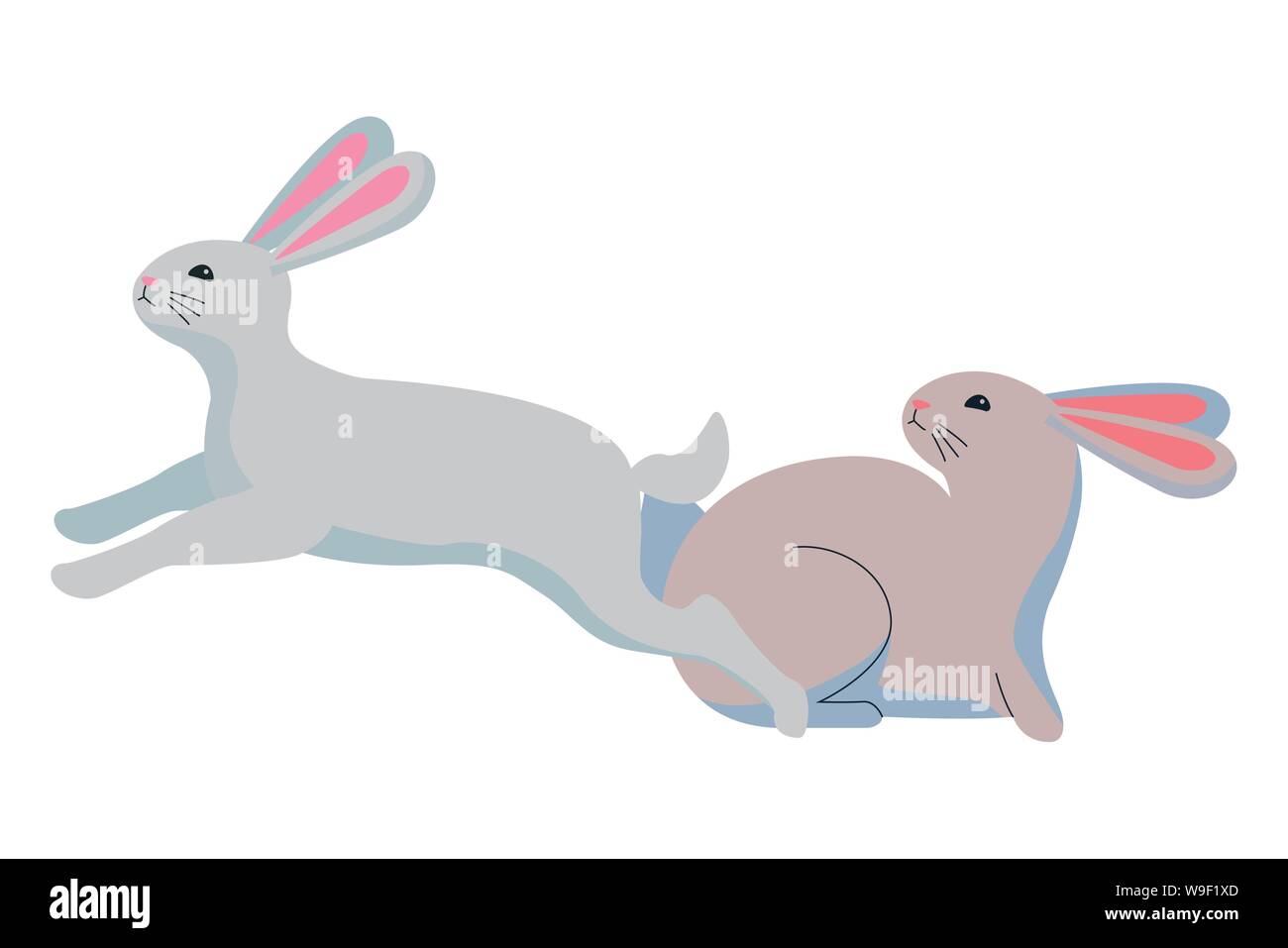 Two furry animals Stock Vector Images - Alamy