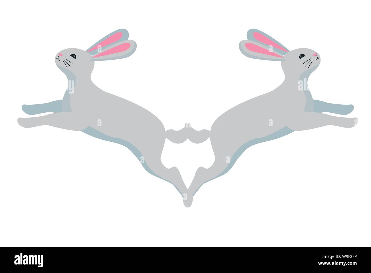 Cute rabbits animals cartoons Stock Vector Image & Art - Alamy