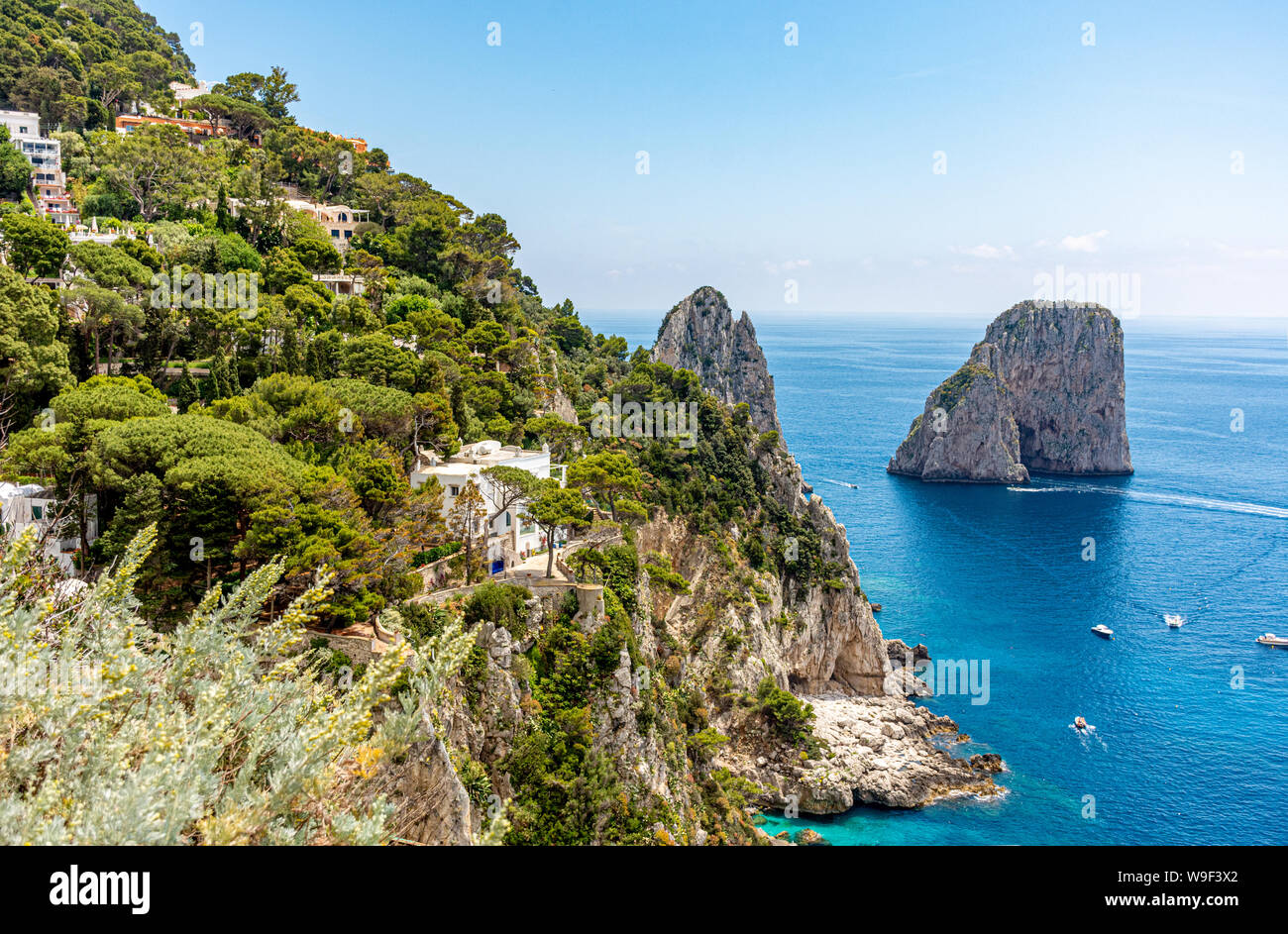 Italy, Capri, view of the Faraglioni bay Stock Photo - Alamy