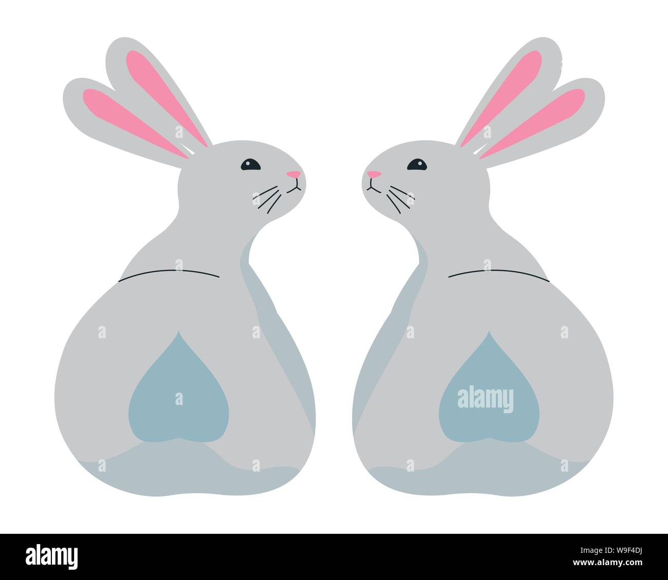 Cute rabbits animals cartoons Stock Vector Image & Art - Alamy