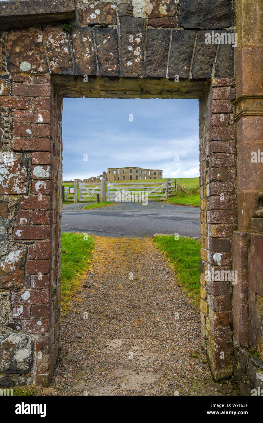 Lions Gate at Mussenden Temple near Castlerock, Co Derry, Northern ...