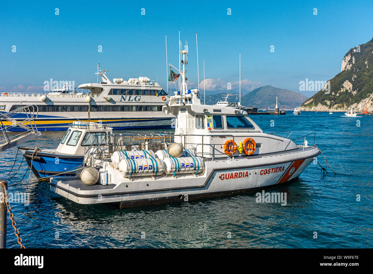 Italy capri view boats ferries hi-res stock photography and images - Alamy