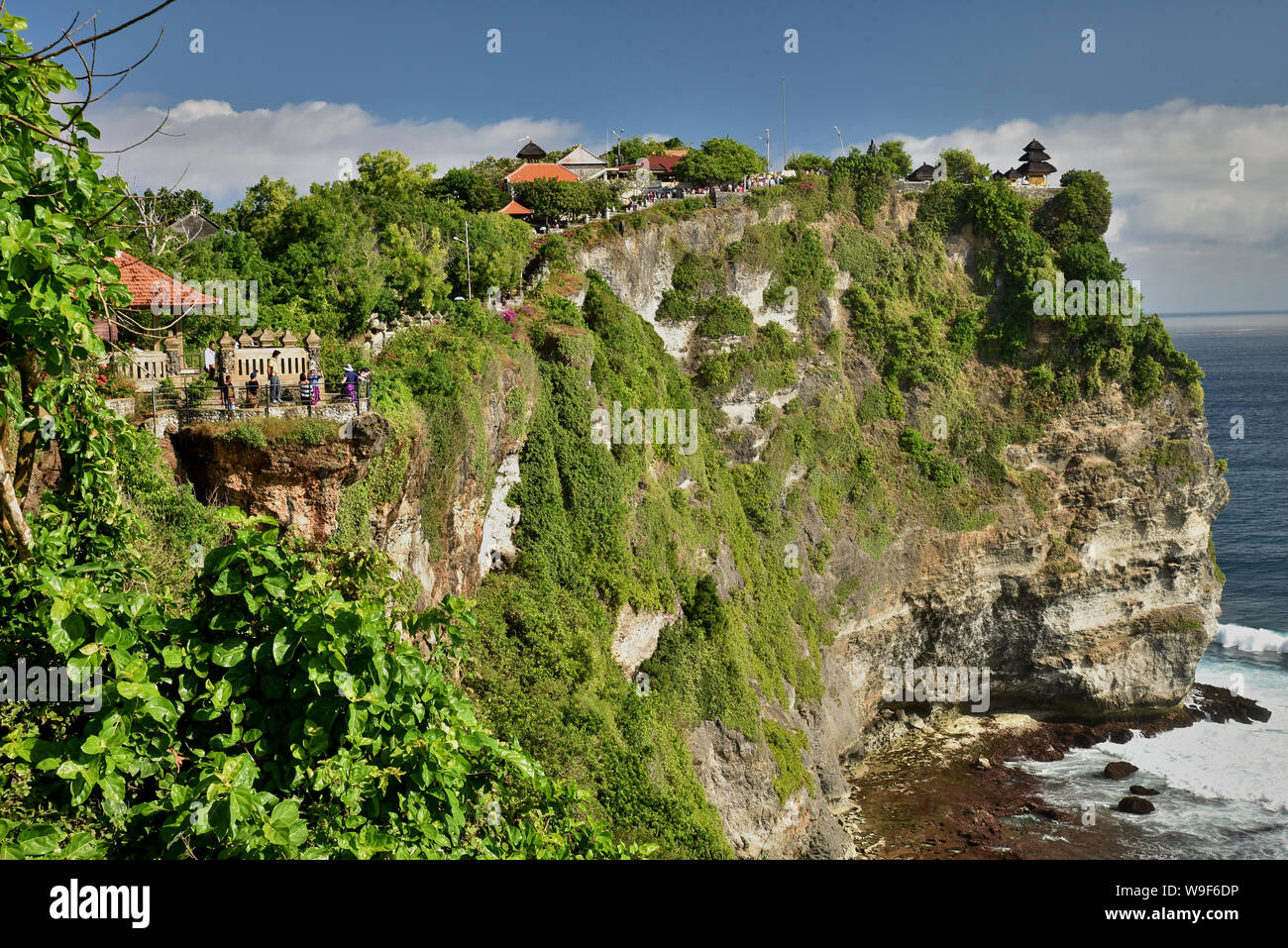 Beautiful landscape view from the Pura Uluwatu temple at Bali island ...