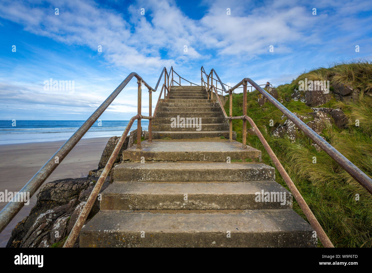 stairs to the sandy beach Portstewart Stock Photo - Alamy
