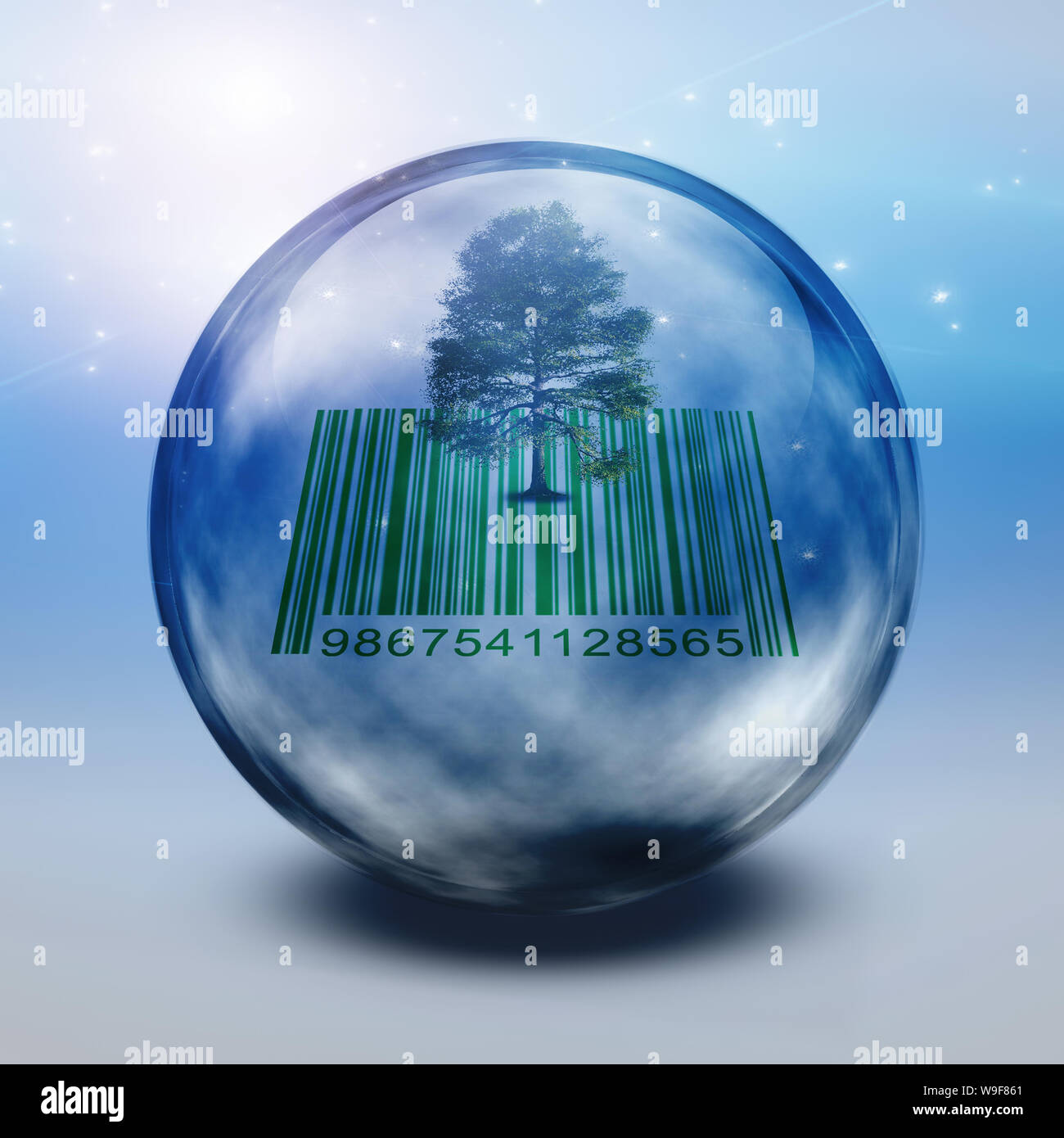 Green eco bar code hi-res stock photography and images - Alamy