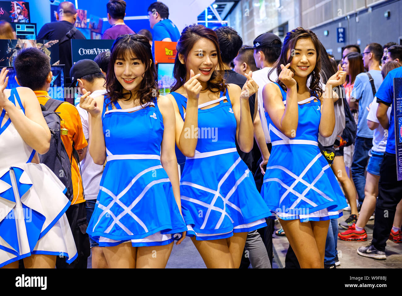 A Sony play-station 4 ACG girls seen at the Ani-Com & Games HK ...