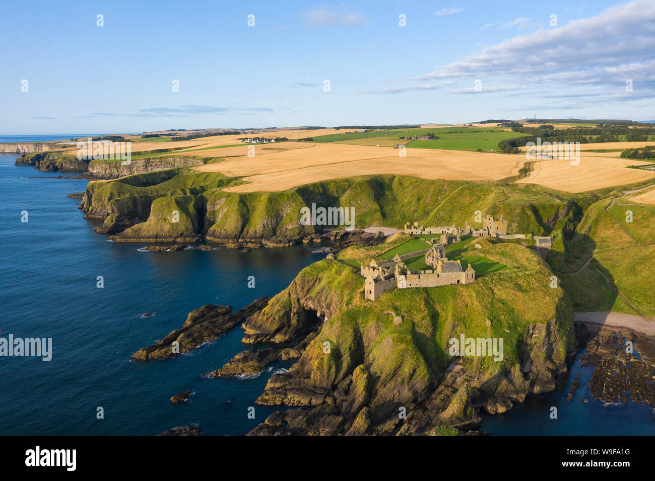 Dunnottar Castle a ruined medieval fortress located upon a rocky ...