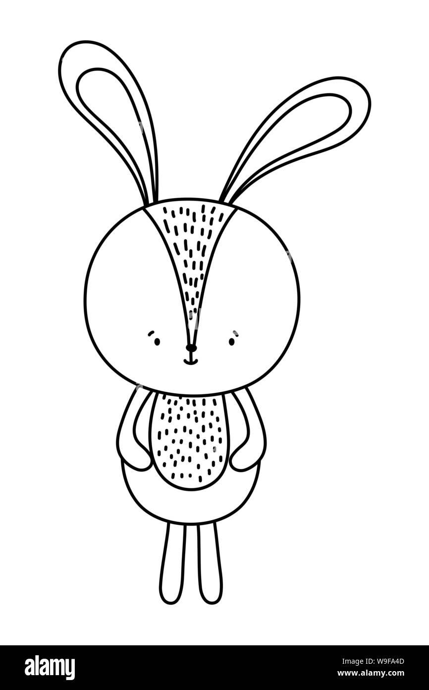 Rabbit cartoon design, Animal cute zoo life nature and fauna theme ...