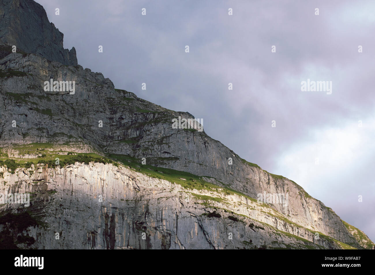 Rocky mountain detail with sunlight. Abstract mountain landscape. High ...