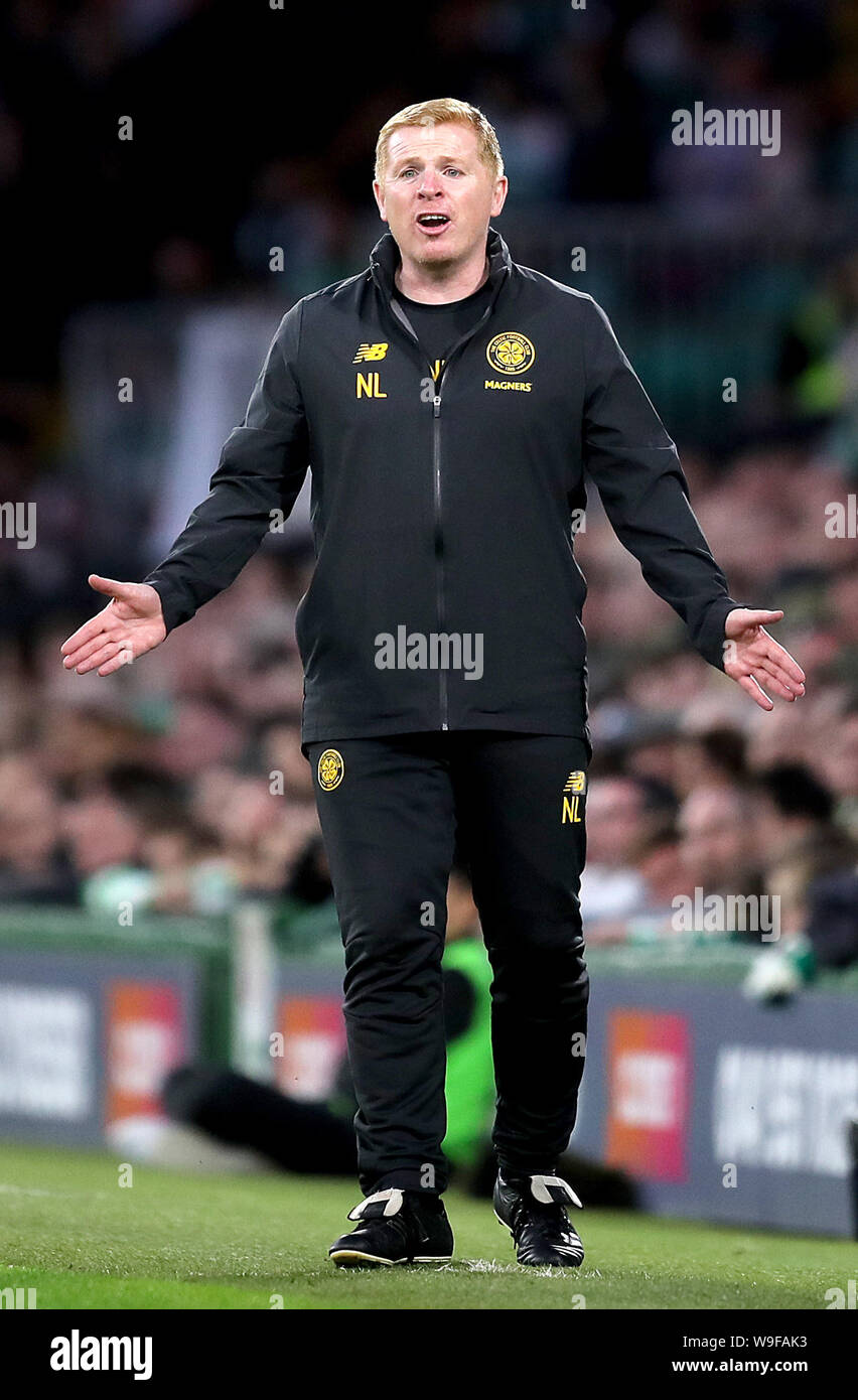 Celtic manager neil lennon uefa champions league match celtic park hi ...