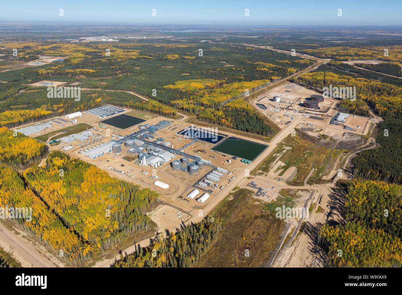 Aerial photo of Devon Jackfish One SAGD (Steam Assisted Gravity ...