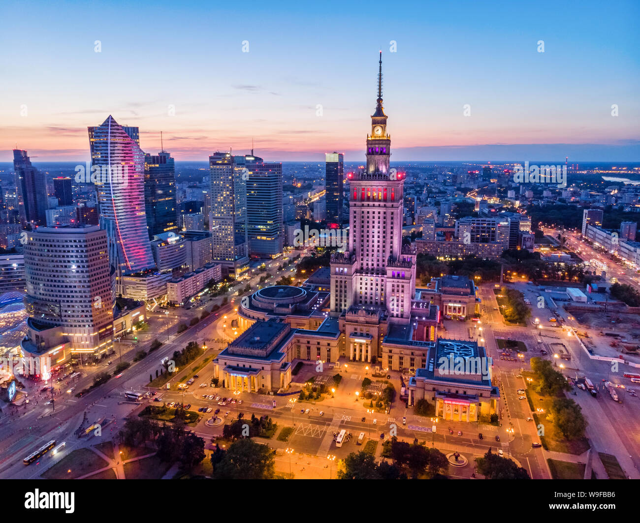 Aerial view modern city square hi-res stock photography and images - Alamy