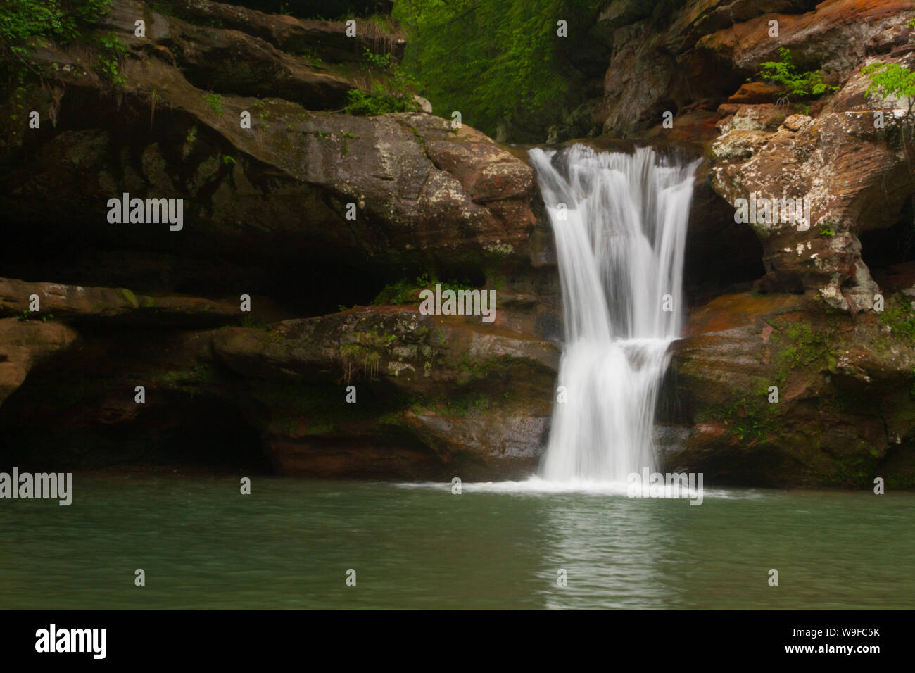 Upper Falls, Old Man's Cave, Hocking Hills State Park, Ohio Stock Photo ...