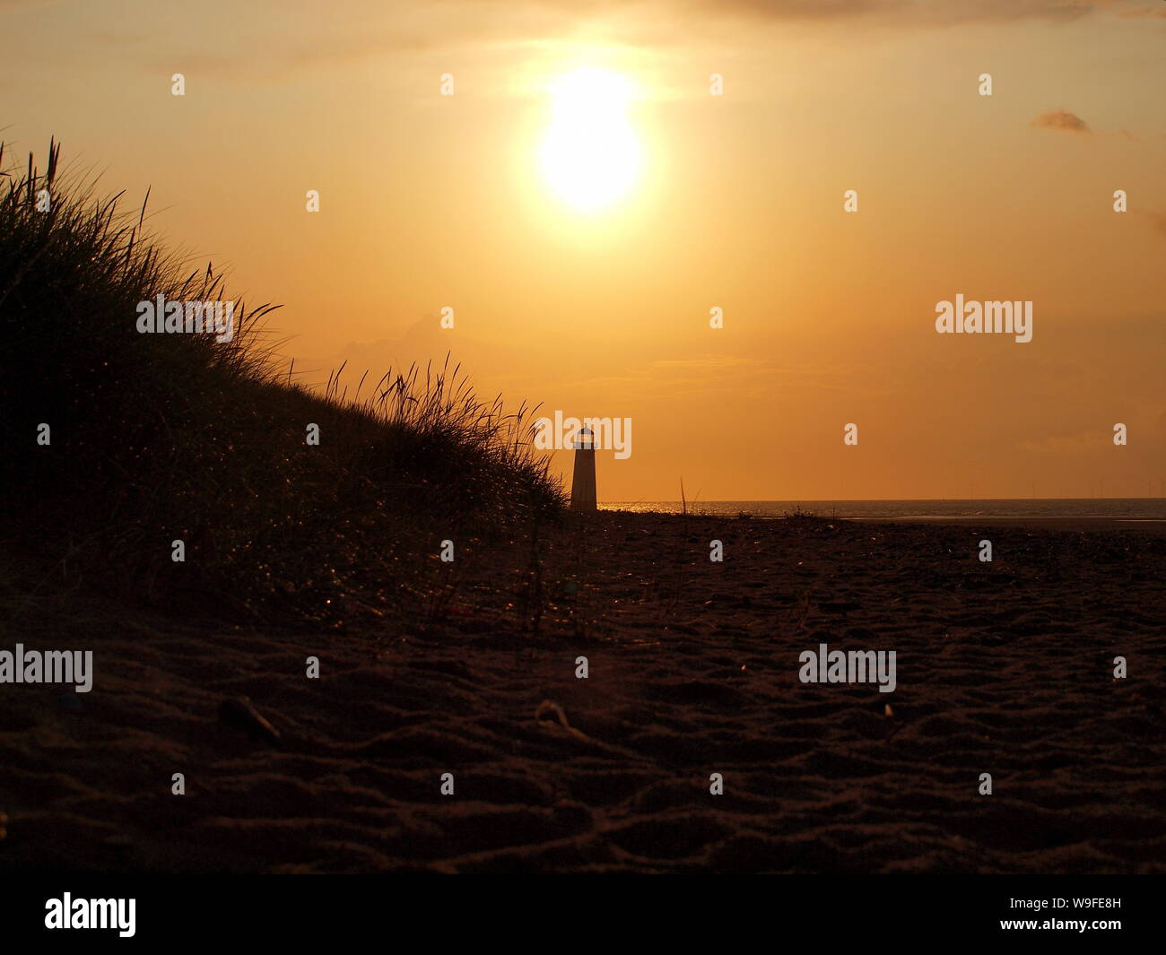 Sunset Shot taken on Talacre beach in flintshire North wales Stock ...