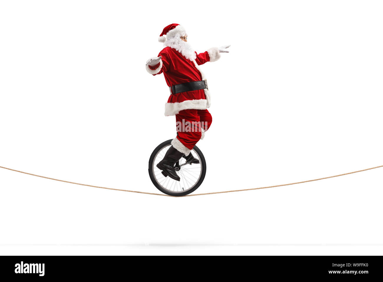 Santa on a rope Cut Out Stock Images & Pictures - Alamy
