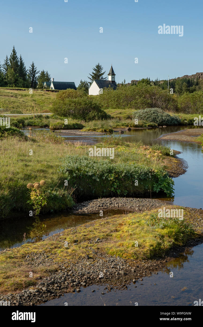 Thingvallakirkja Church, Thingvellir National Park, Iceland Stock Photo ...
