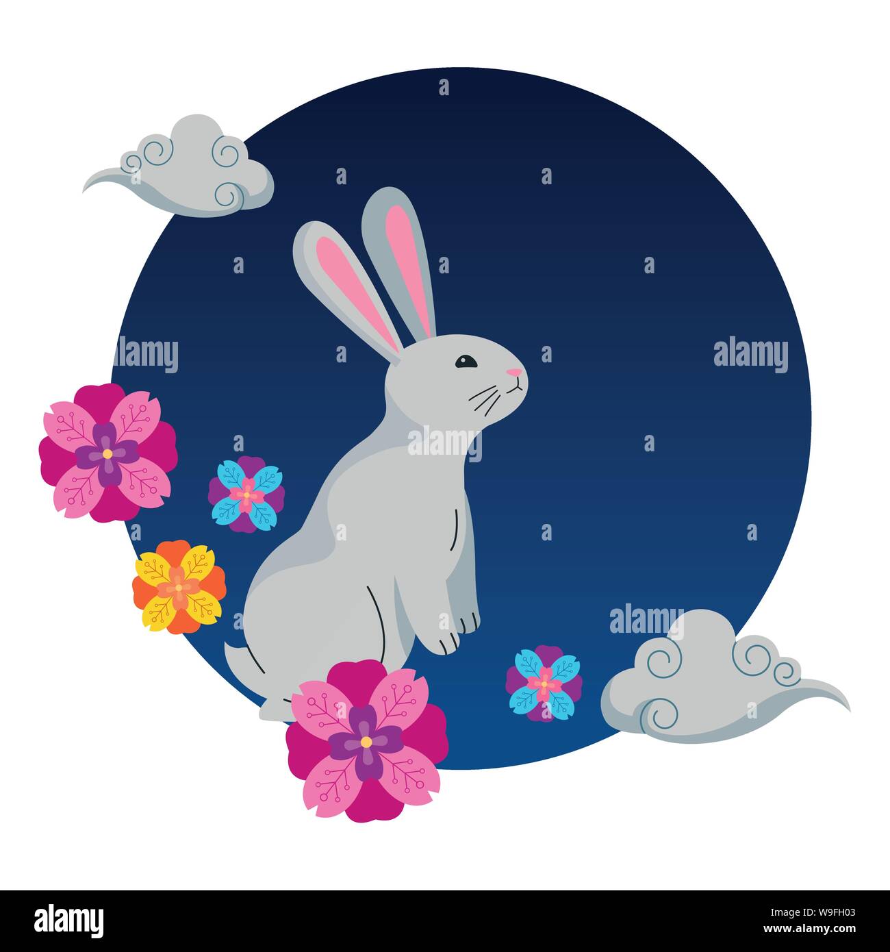 Wild fluffy flowers in Stock Vector Images - Alamy