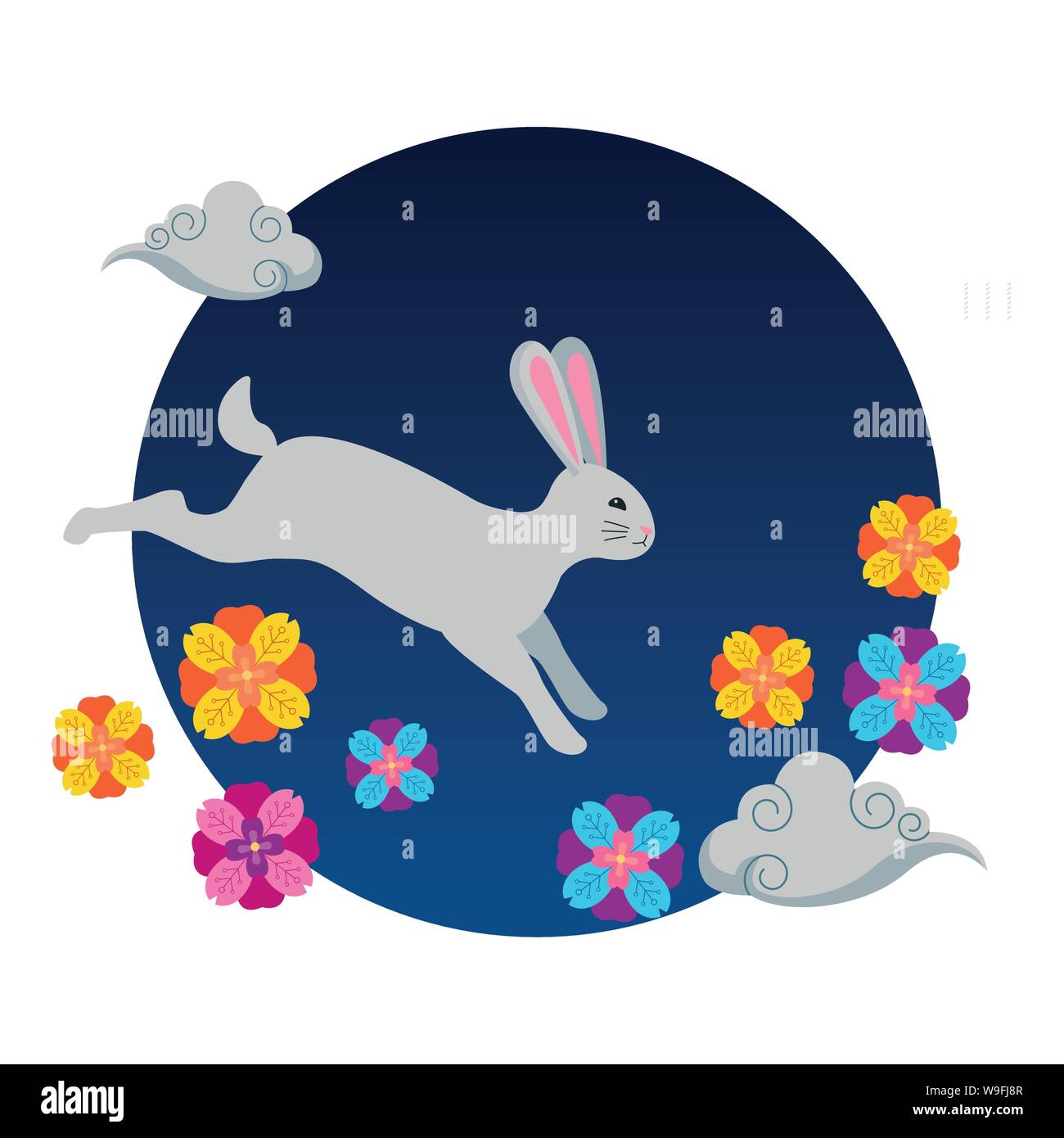 Fluffy round flowers Stock Vector Images - Alamy