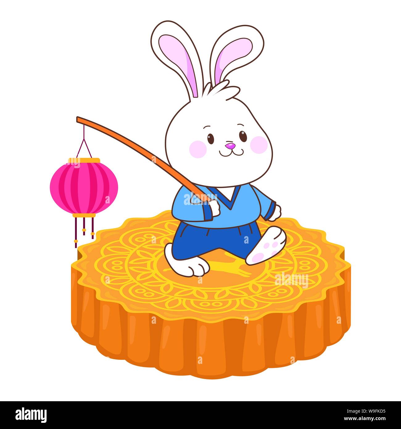 Mid autumn rabbit on mooncake Stock Vector Image & Art - Alamy