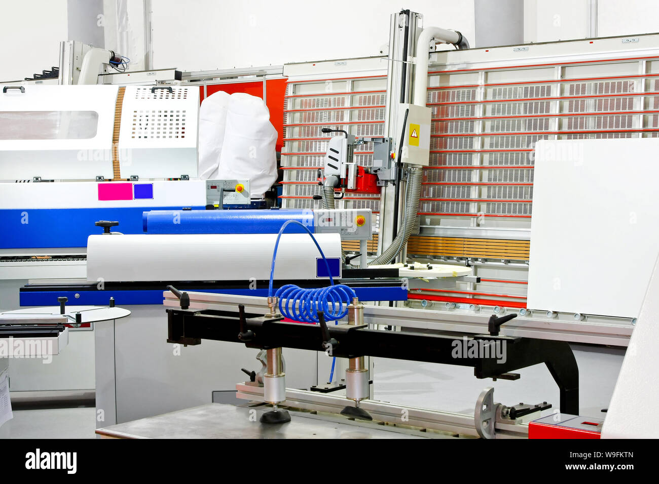 Modern wood work production machines in factory Stock Photo - Alamy