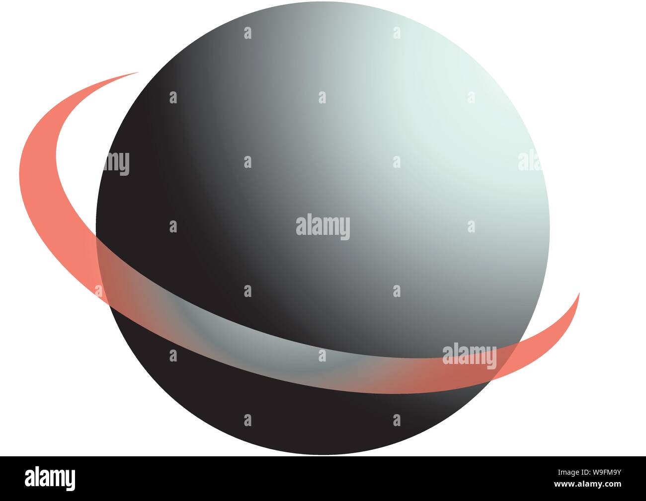 Icon Planet with red ring - Vector image Stock Vector Image & Art - Alamy
