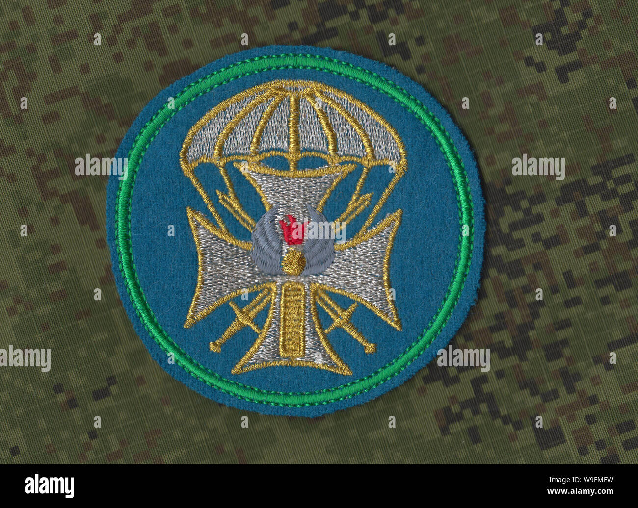 Patch of Russian Army with camoflage background Stock Photo - Alamy