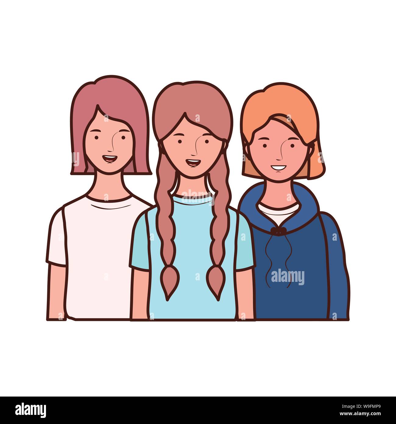 young women on white background Stock Vector Image & Art - Alamy