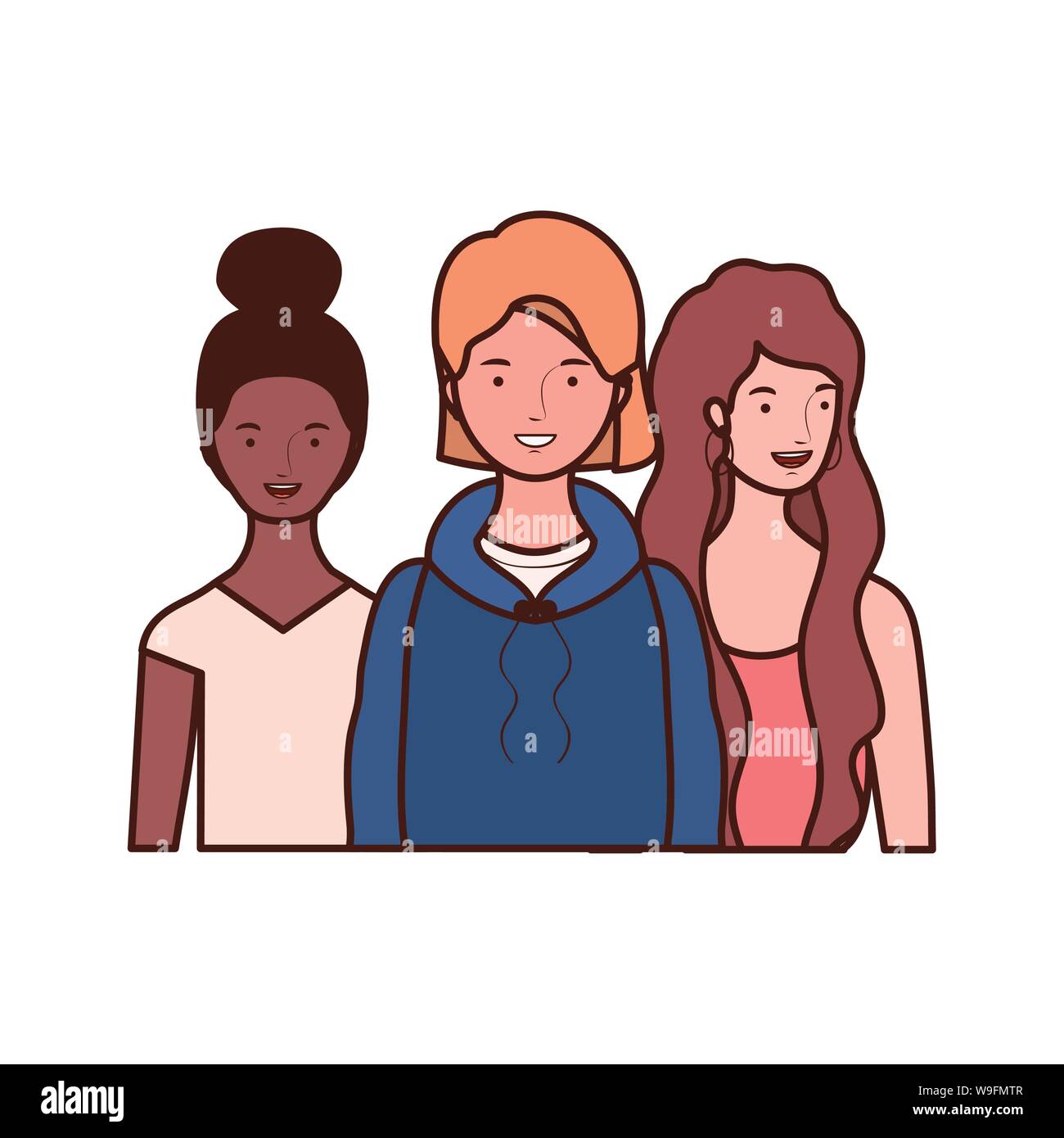 young women on white background Stock Vector Image & Art - Alamy