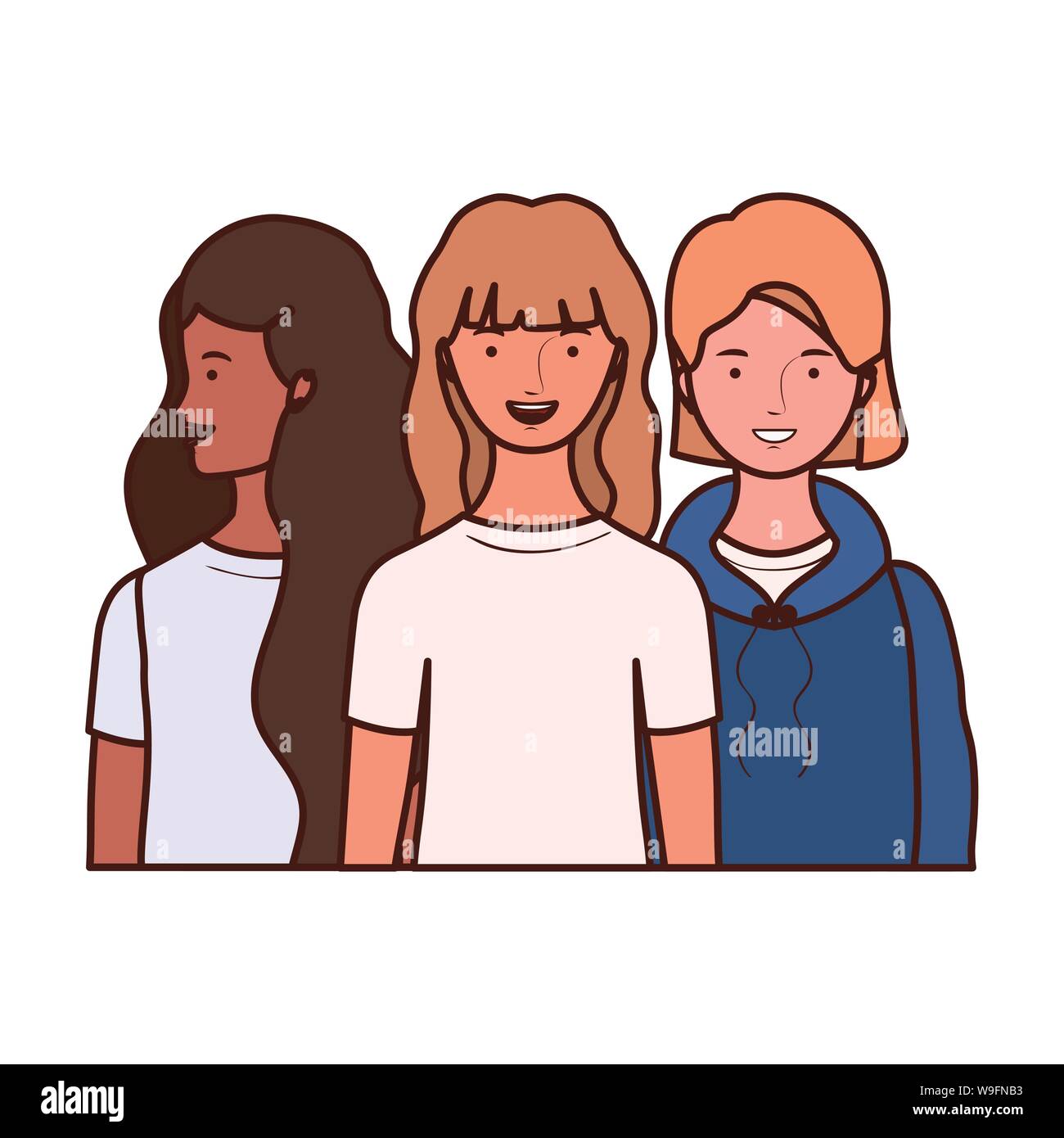 young women on white background Stock Vector Image & Art - Alamy