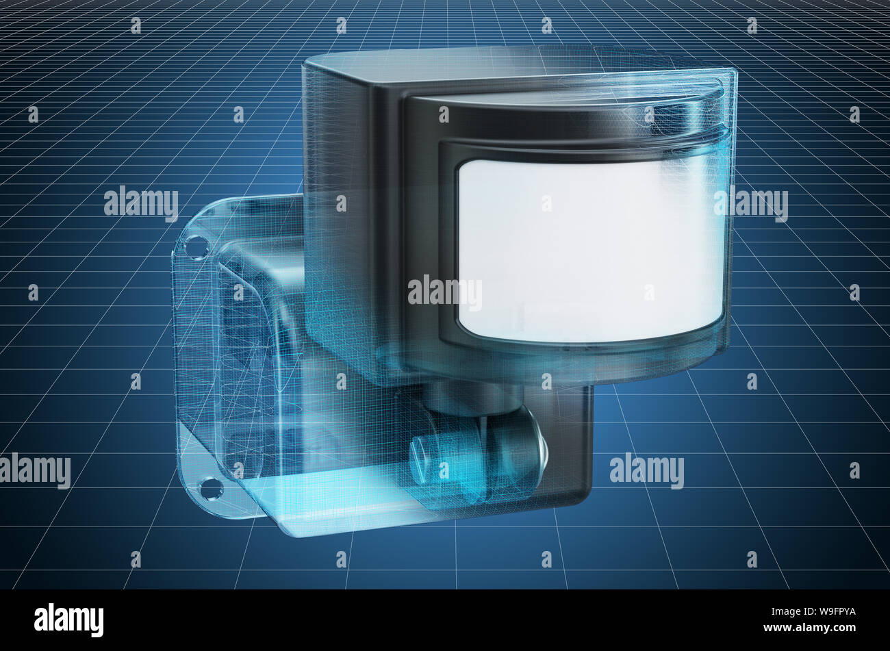 Visualization 3d Cad Model Of Motion Detector Blueprint 3d Rendering