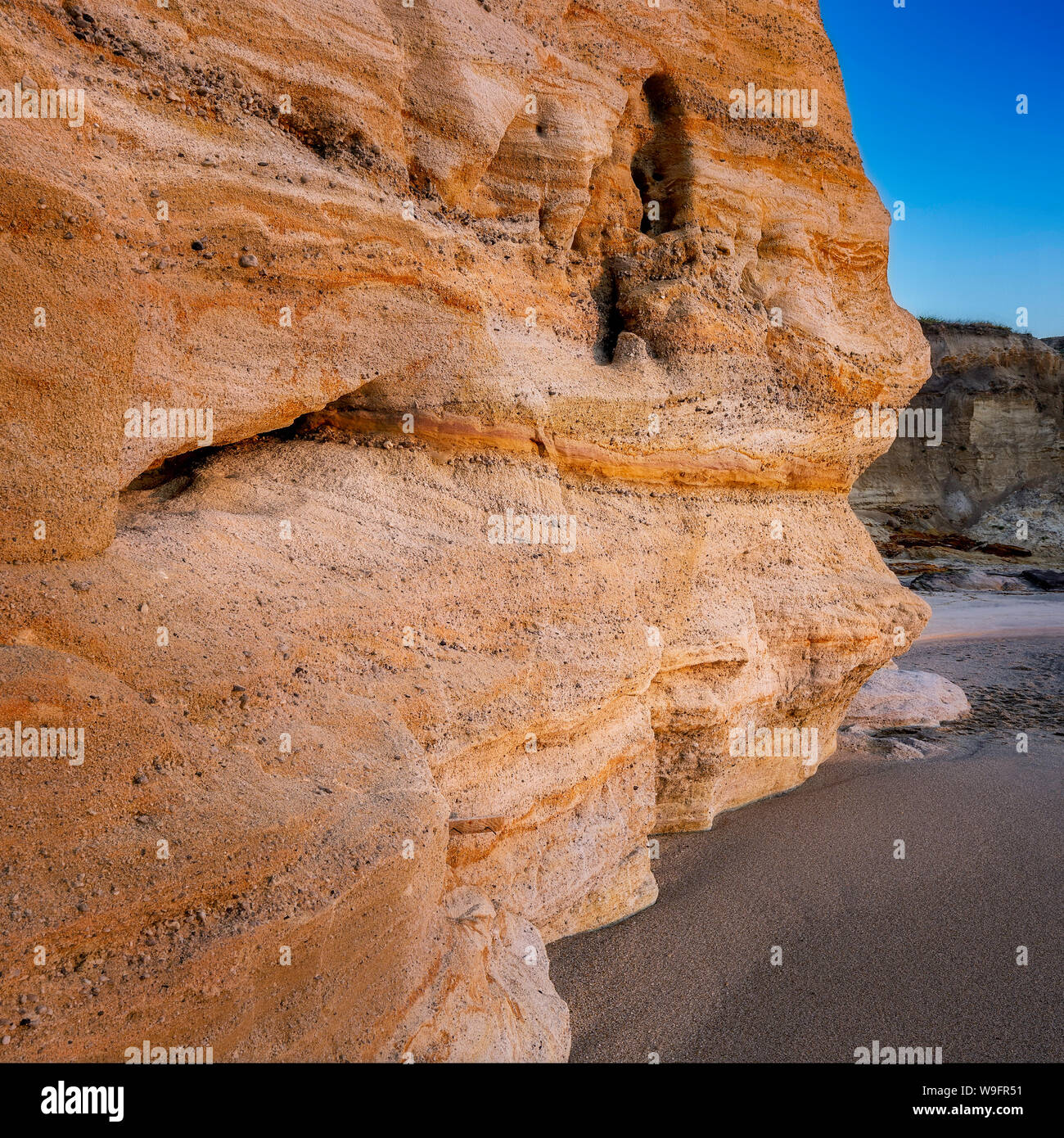 The eroding sandstone cliffs near Obidos Stock Photo - Alamy