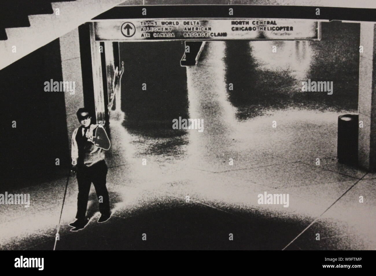 Fine black and white art photography from the 1970s of a man walking ...