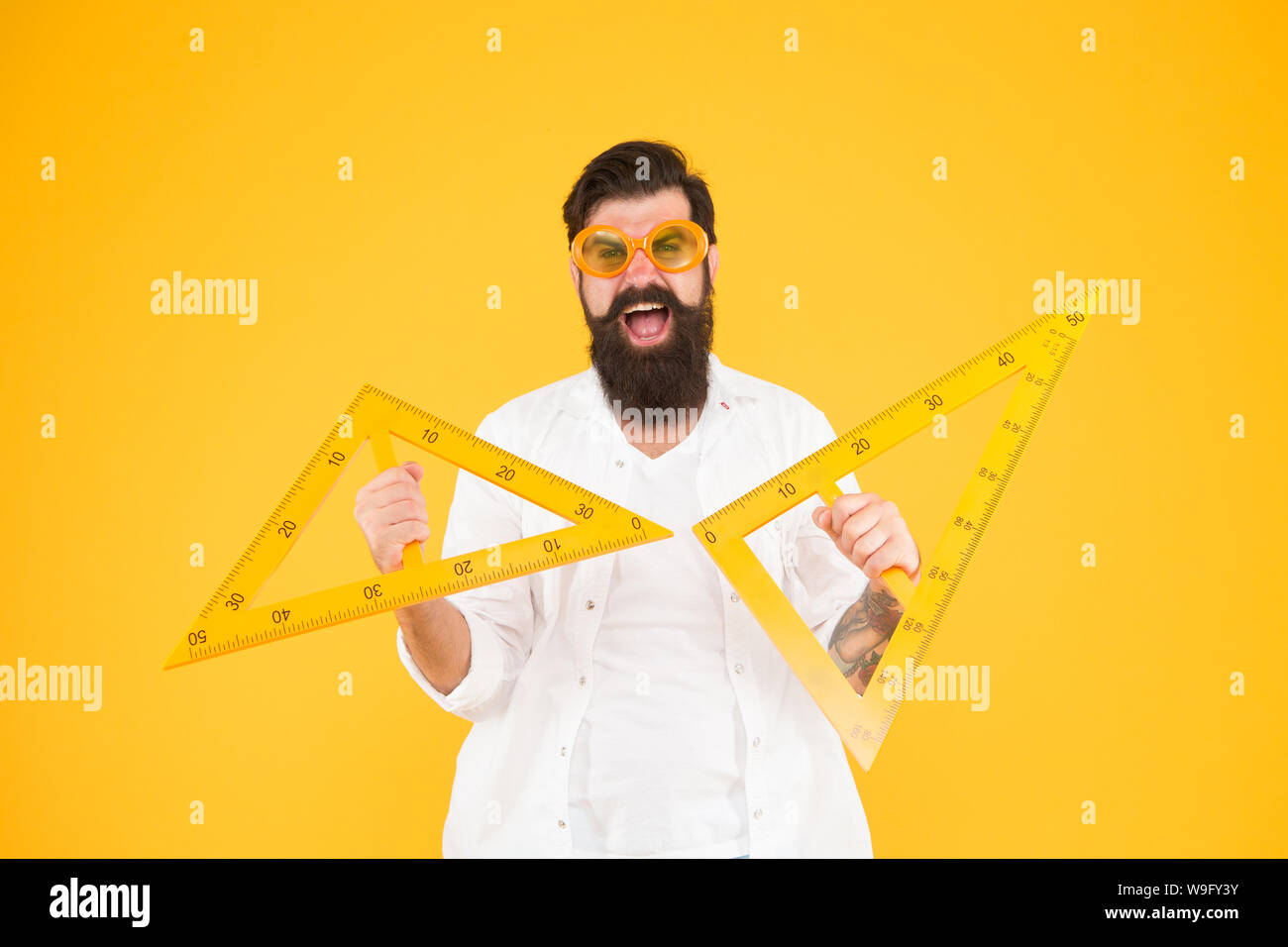 Smart student. Back to school. College university education. Man math ...