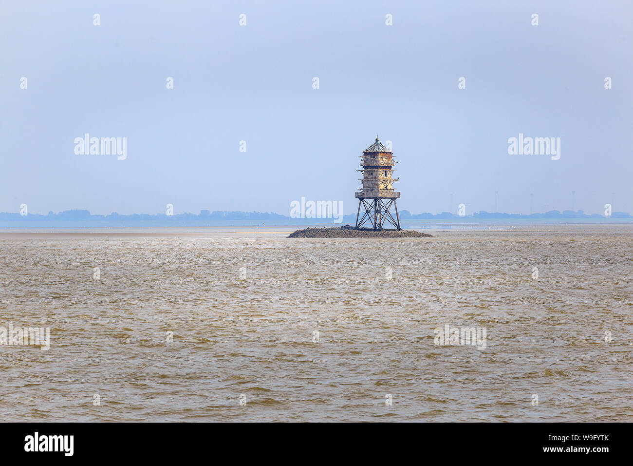 The lighthouse Ober-Eversand, locally known as Kormoranturm Stock Photo ...