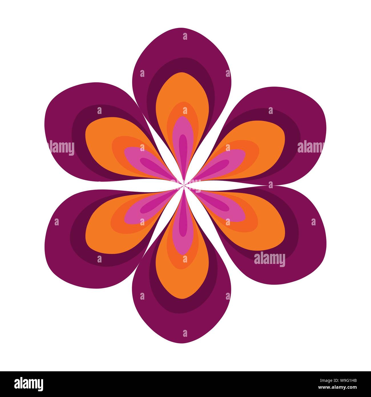 Feather round design, Bohemic ornament meditation indian decoration ...