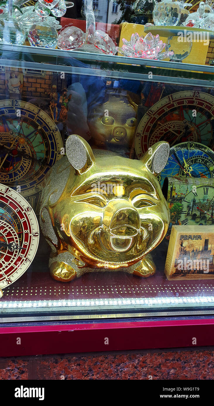 Chinese bric a brac shop in Prague with the symbol for the Year of the ...
